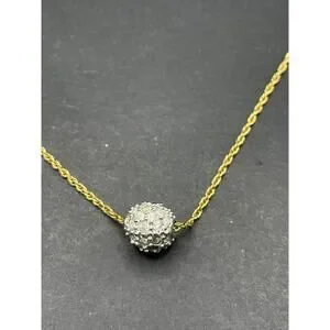 Swarovski | Jewelry | Swarovski Gold Tone Pave Crystal Ball Pendant ...